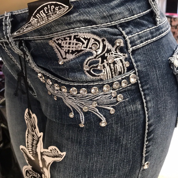 Platinum Plush | Jeans | Ladies Pistol Pocket Bling Denim Jeans Sizes ...